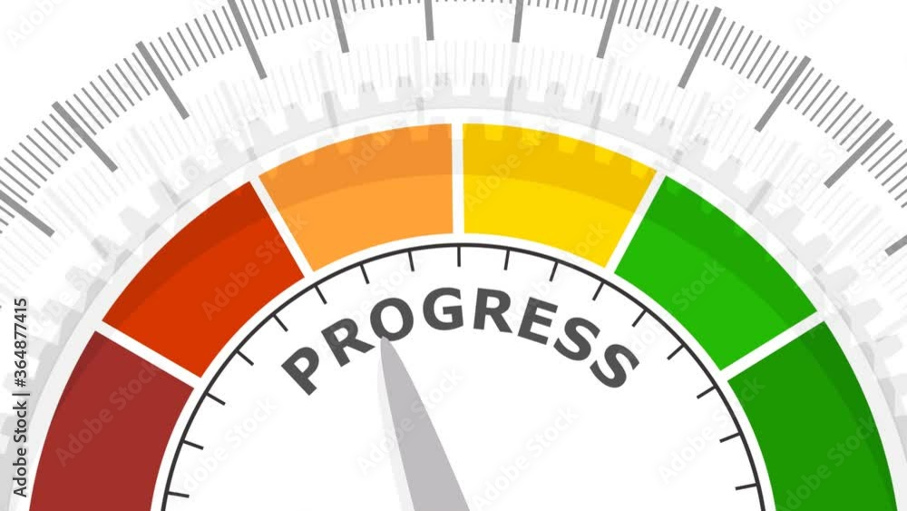 Color tachometer, speedometer icon, performance measurement symbol ...