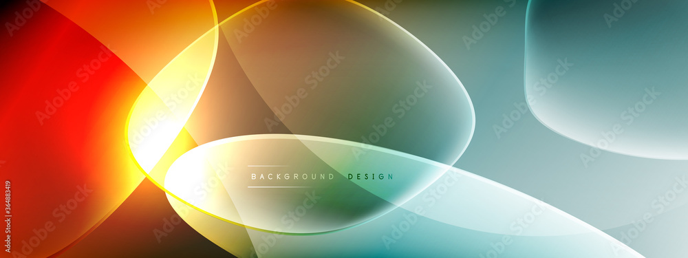 Vector abstract background - liquid bubble shapes on fluid gradient ...