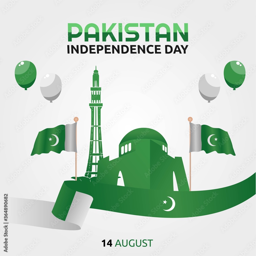 Pakistan Independence Day Vector Illustration Stock Vector | Adobe Stock