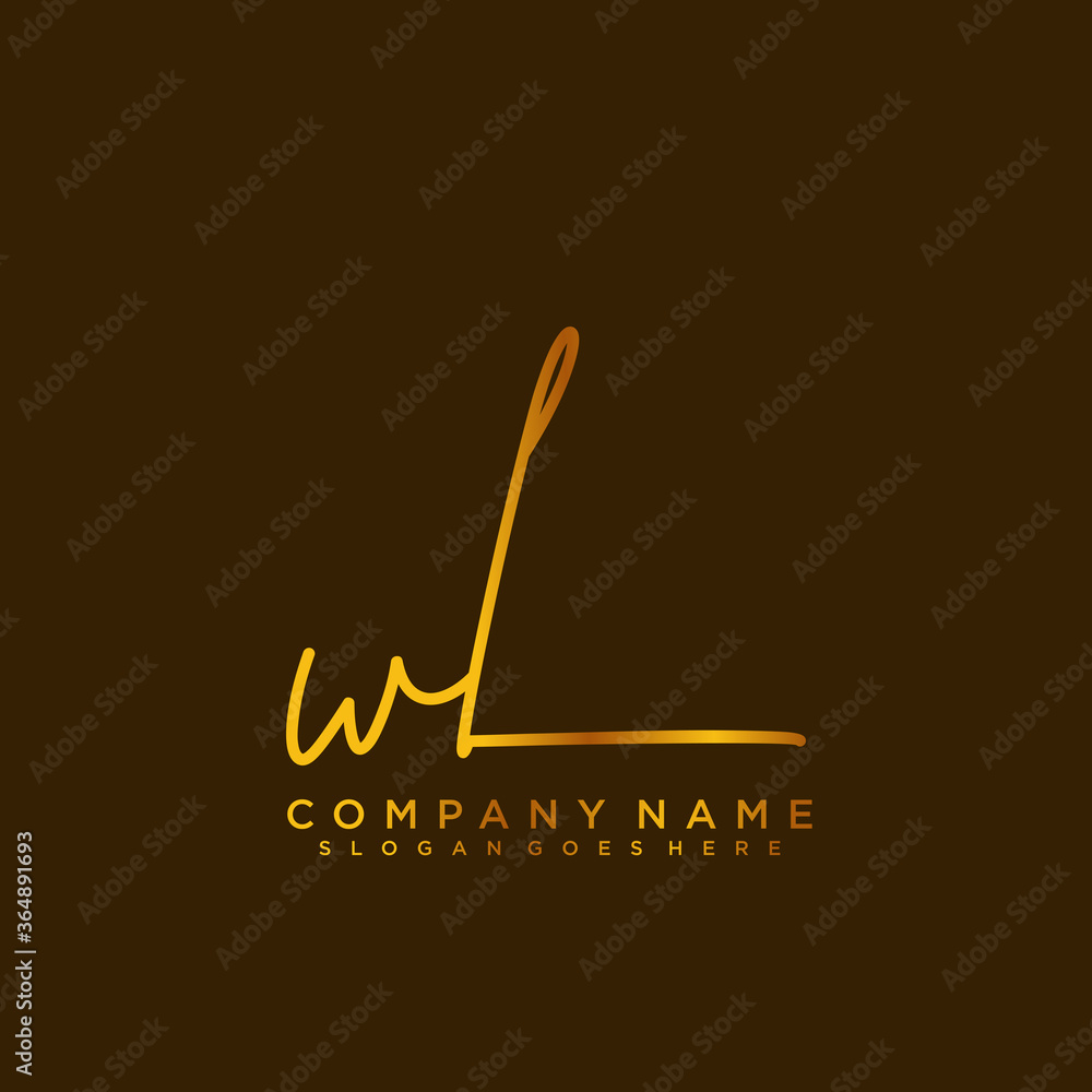 WL initials signature logo. Handwriting logo vector templates. Logo for ...