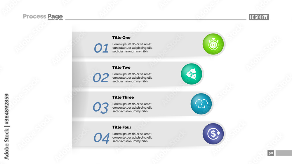 Four steps business approach process chart template. Business data ...