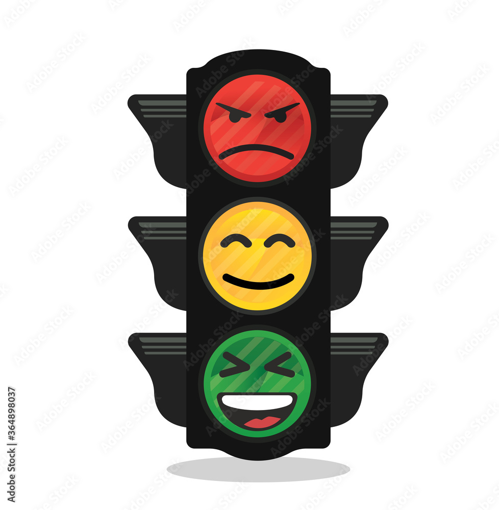 Traffic light emoji Stock Vector | Adobe Stock