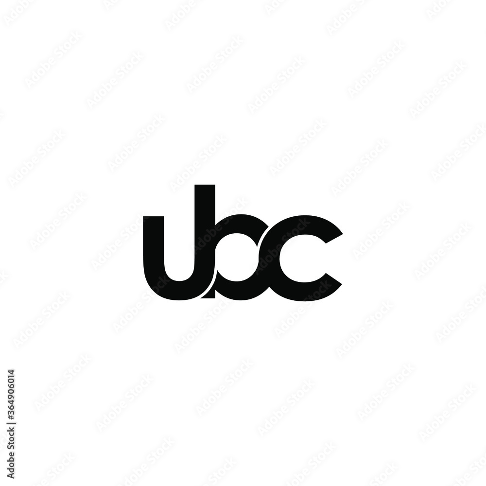 ubc letter original monogram logo design Stock Vector | Adobe Stock