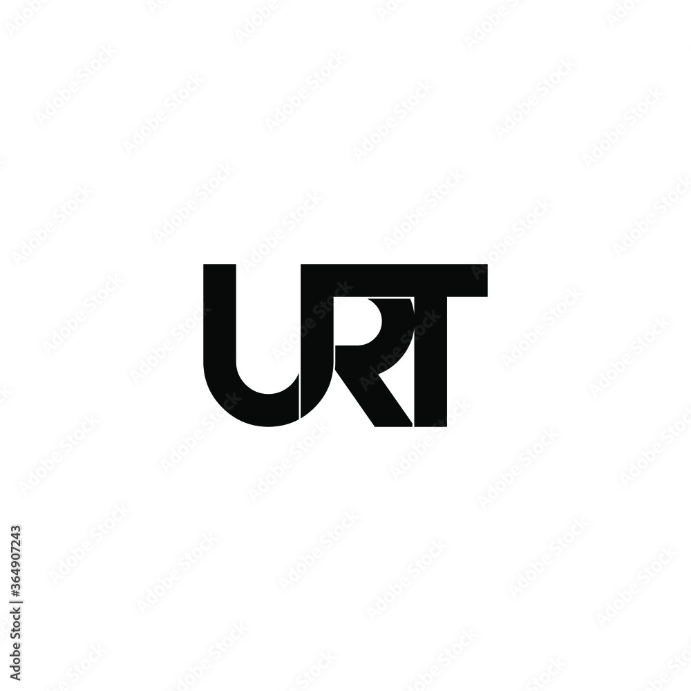 urt letter original monogram logo design Stock Vector | Adobe Stock