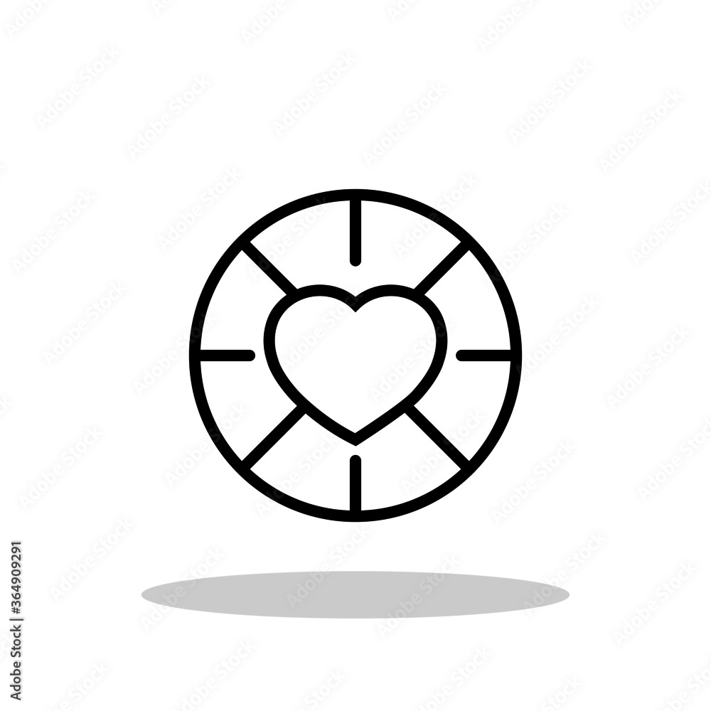 Passion icon in flat style. Passion for work symbol for your web site ...
