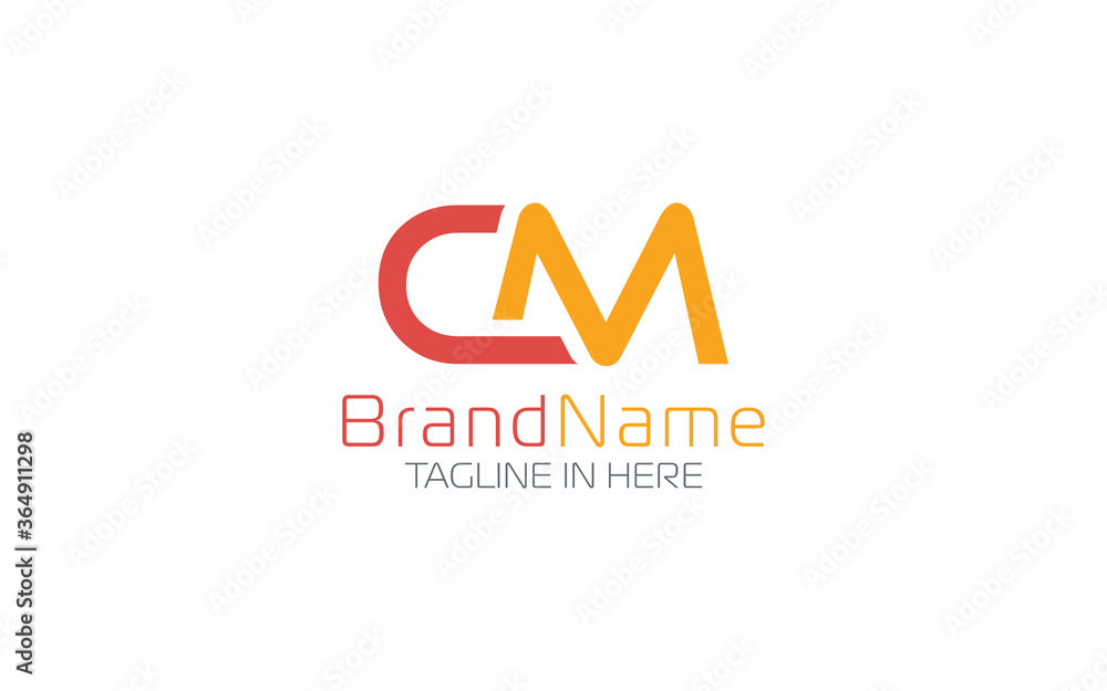 Letter C and M logo in a simple and modern shape Stock Vector | Adobe Stock