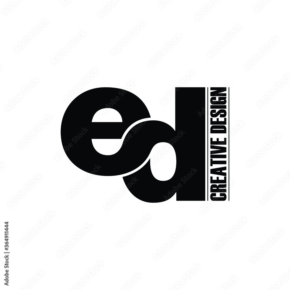 Letter ED simple logo design vector. monogram logo vector illustration ...