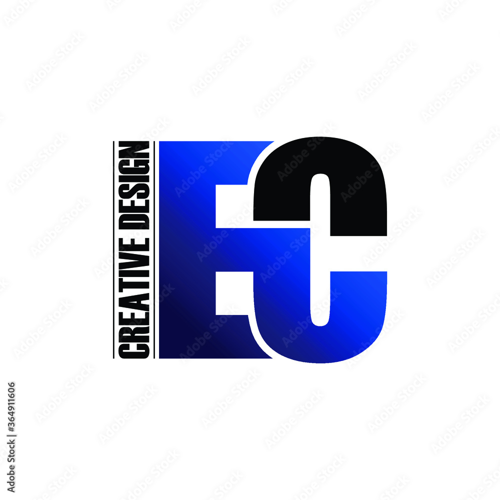 Letter EC simple logo design vector. monogram logo vector illustration ...