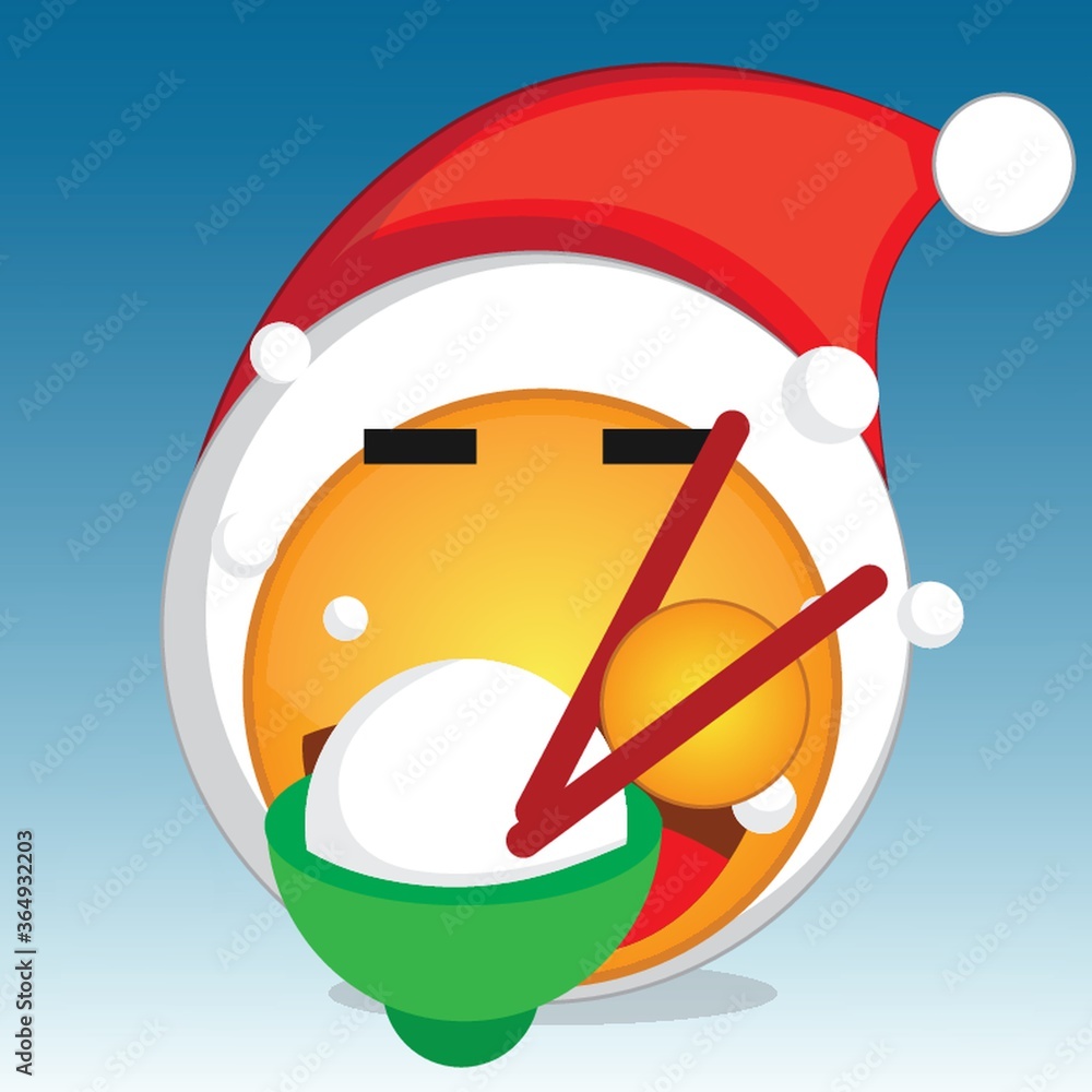 emoticon eating ice cream Stock Vector | Adobe Stock