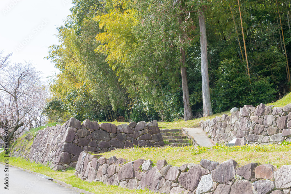 Azuchi Castle Ruins in Omihachiman, Shiga, Japan. Azuchi Castle was one ...