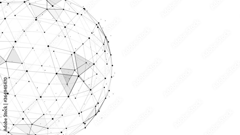 Plexus Globe on white background loop animation Stock Video | Adobe Stock