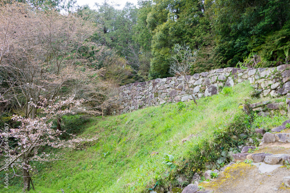 Azuchi Castle Ruins in Omihachiman, Shiga, Japan. Azuchi Castle was one ...