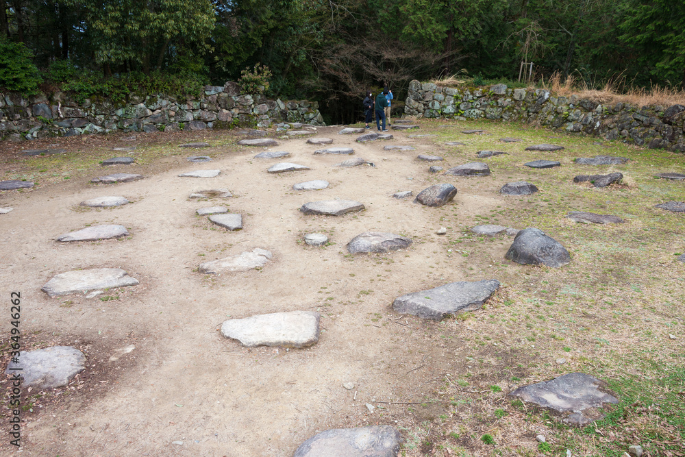 Site of Tenshu (Keep) at Azuchi Castle Ruins in Omihachiman, Shiga ...