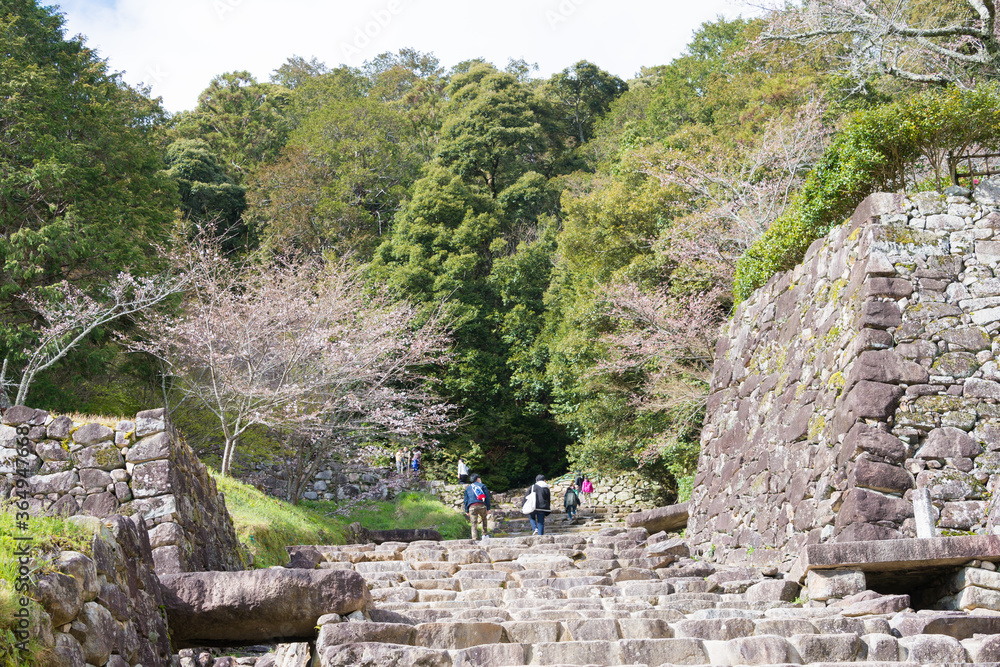 Azuchi Castle Ruins in Omihachiman, Shiga, Japan. Azuchi Castle was one ...