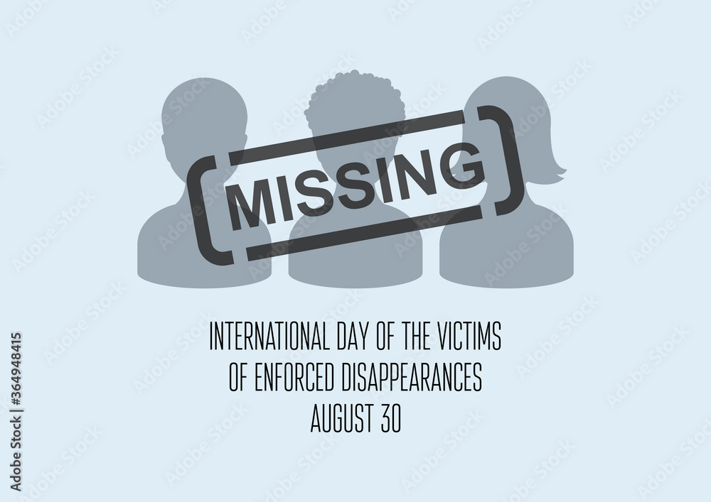 International Day of the Victims of Enforced Disappearances vector ...