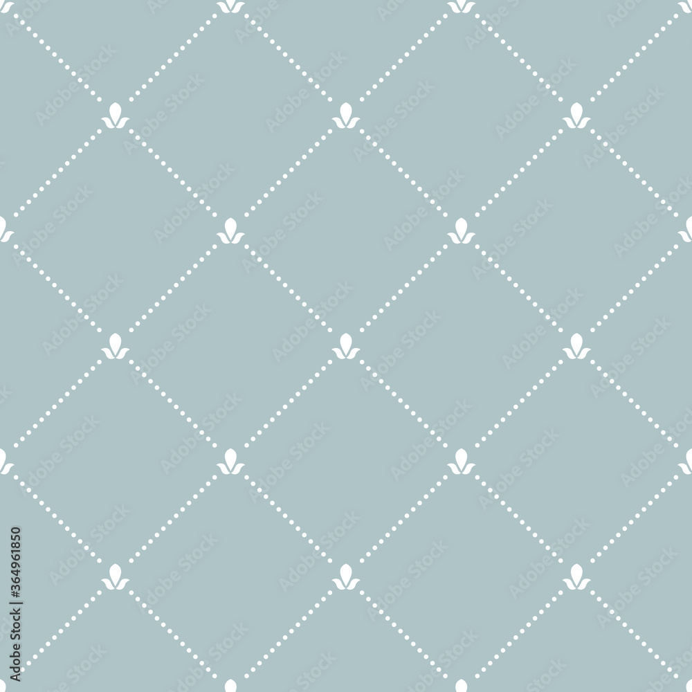 Geometric dotted vector light blue and white pattern. Seamless abstract ...