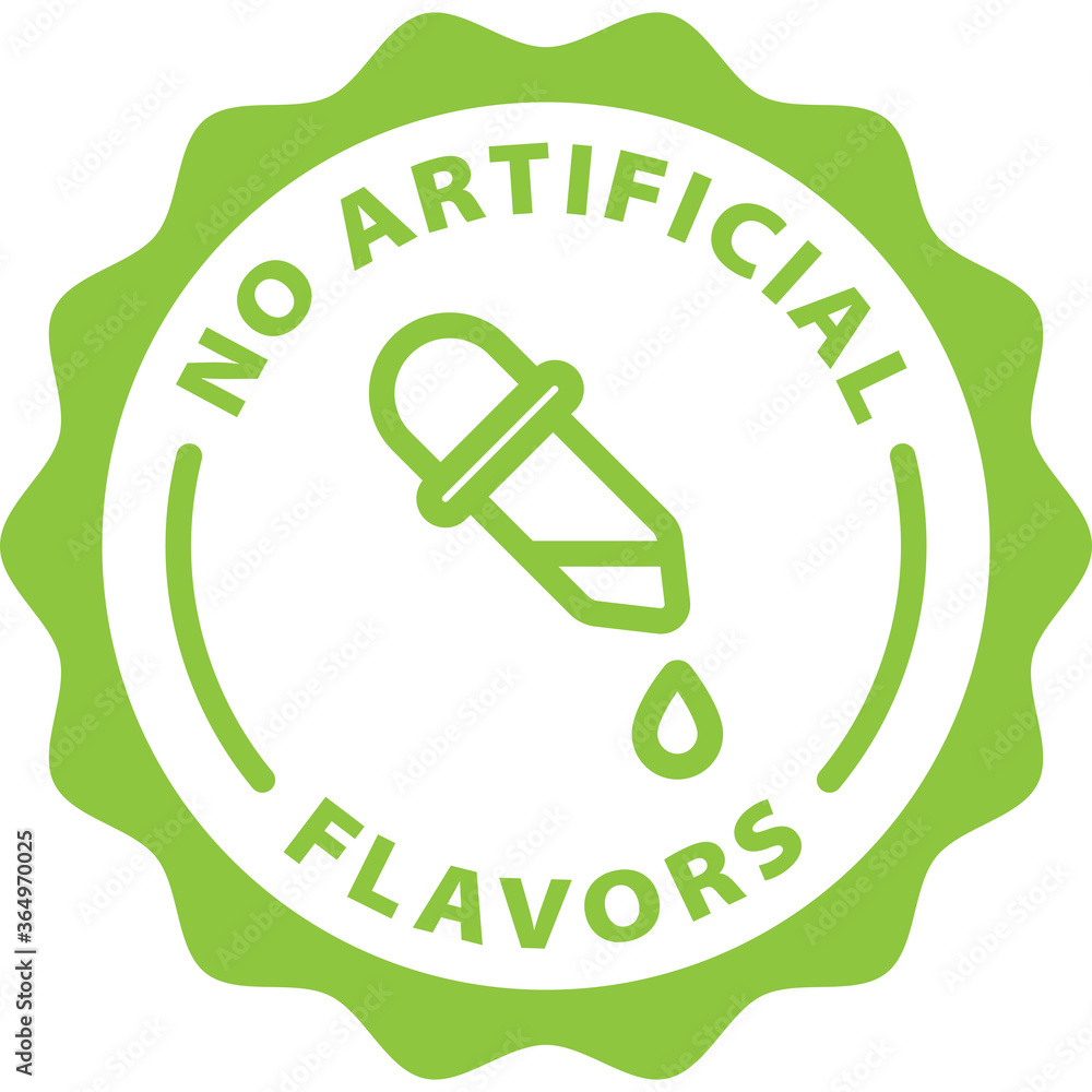 no artificial flavors green icon stamp rounded Stock Vector | Adobe Stock