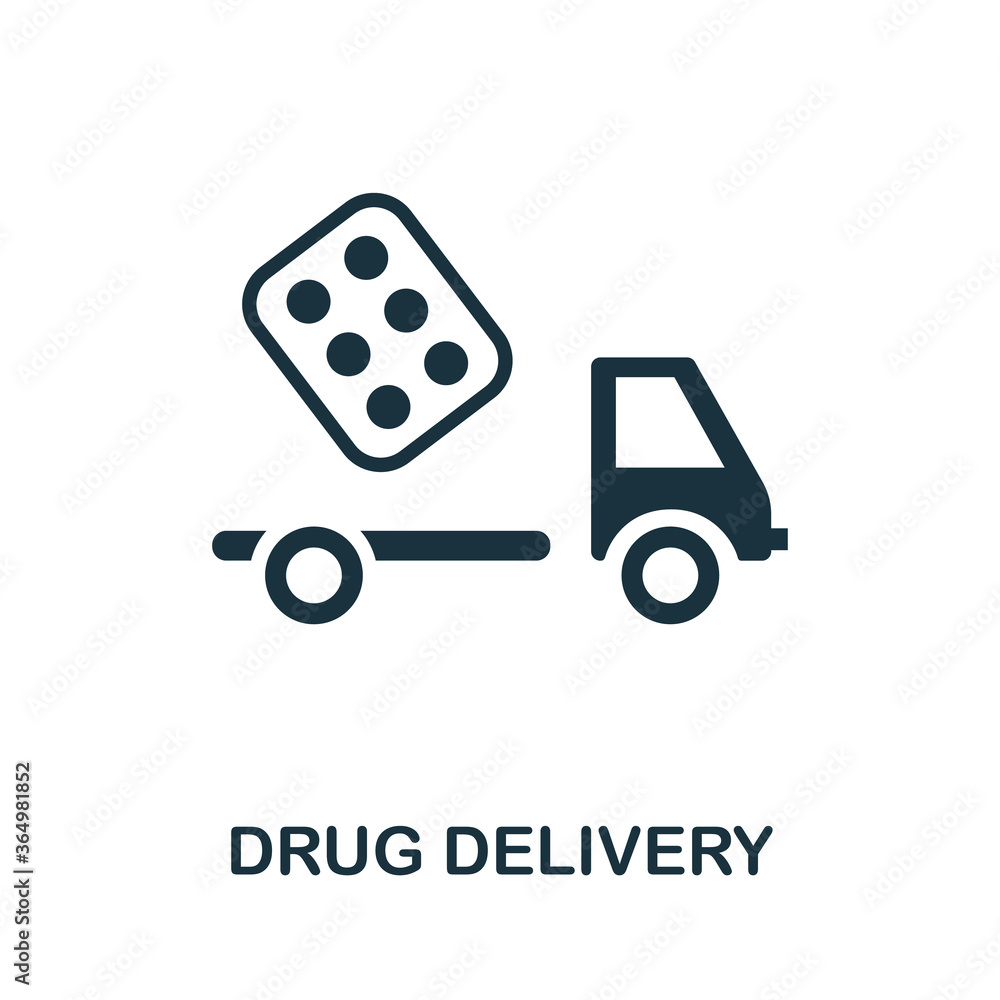 Drug Delivery icon. Simple element from delivery collection. Creative ...