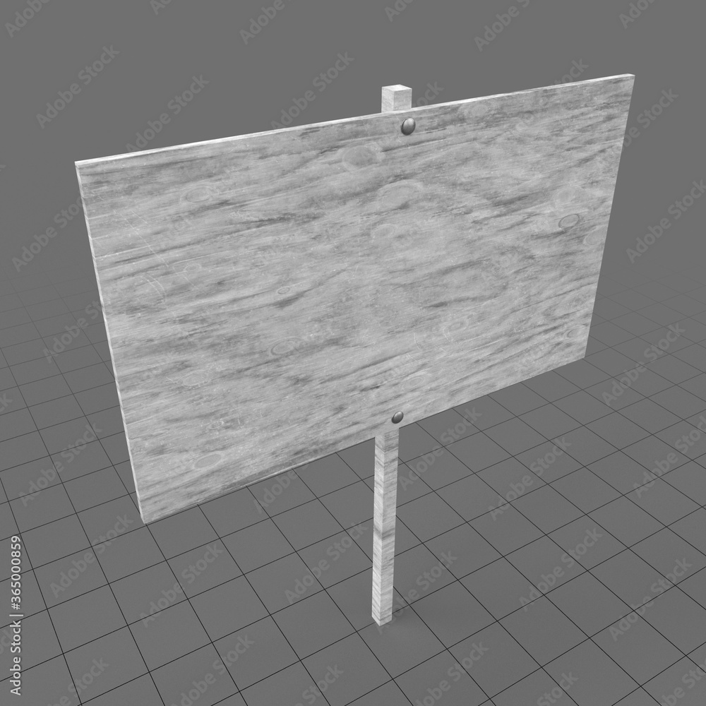 Picket sign Stock 3D asset | Adobe Stock