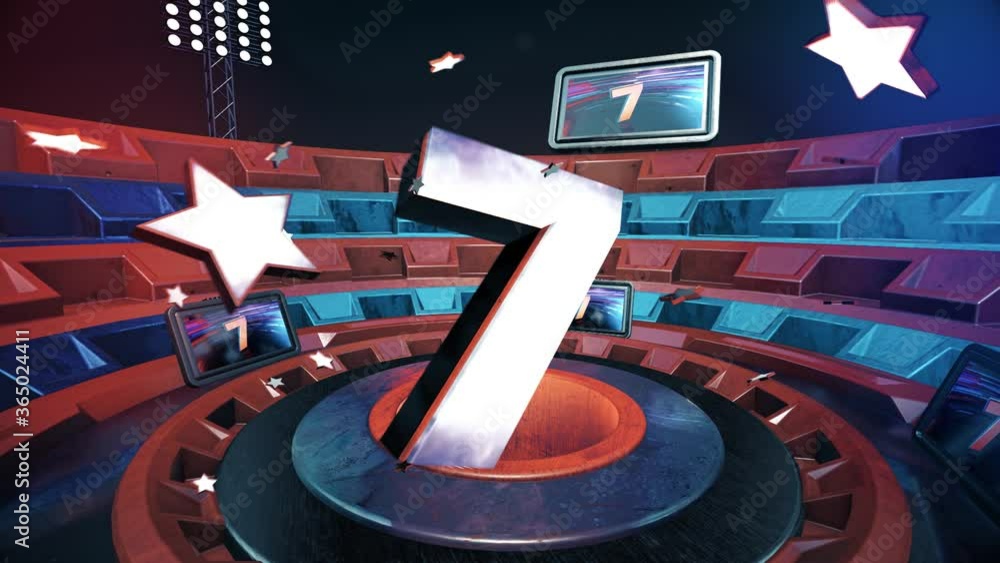 NUMBER 7, Top Ten Numbers Animation , Rendering, Background, rendering ...