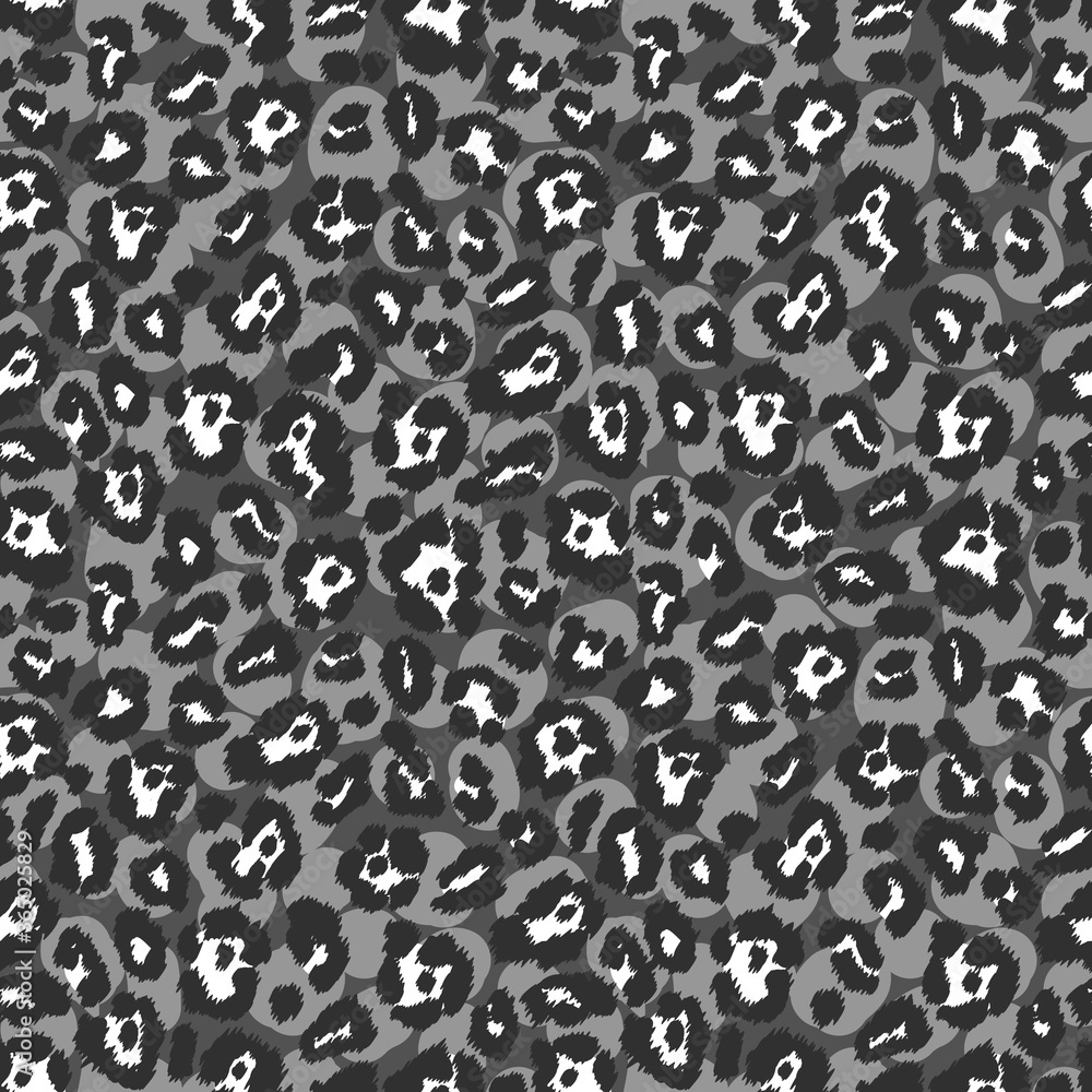 Vetor de Animal print, snow leopard texture, seamless patterns tiling ...