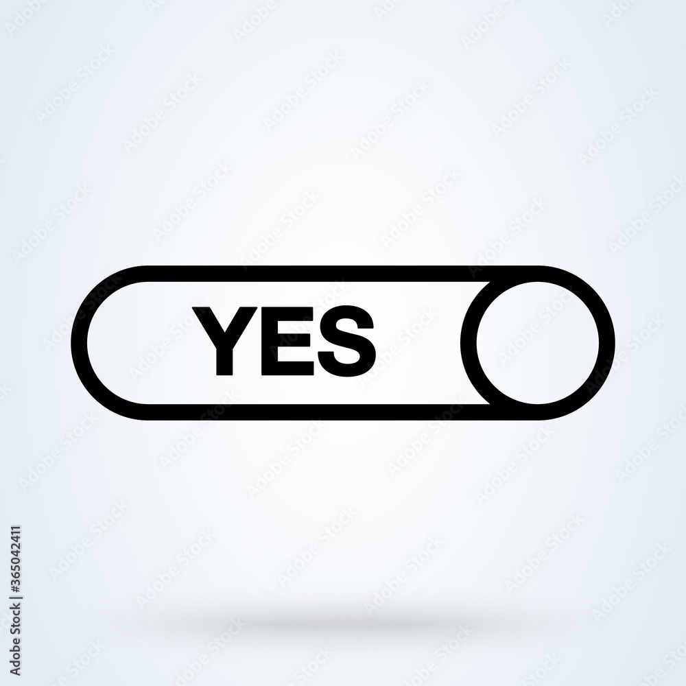 Switch yes. Yes toggle switch buttons. Switcher on device to control ...