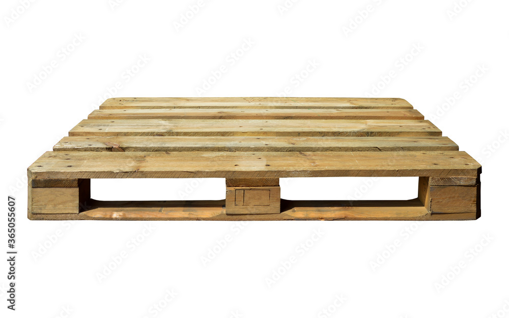 Sturdy wooden pine pallet used in transportation and storage, euro ...