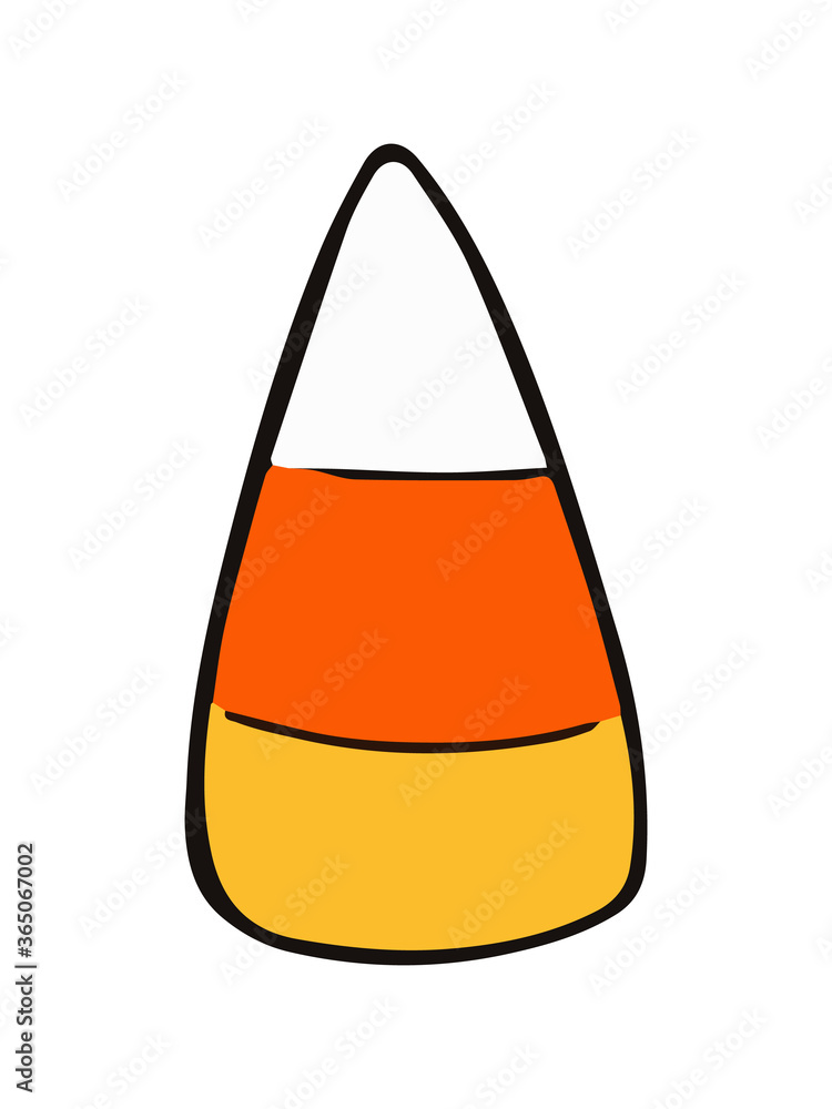 Cartoon candy corn isolated on white background Stock Vector | Adobe Stock