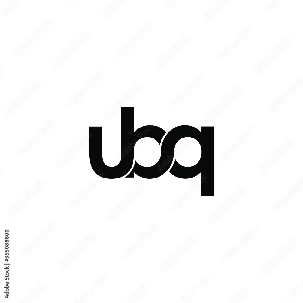 ubq letter original monogram logo design Stock Vector | Adobe Stock