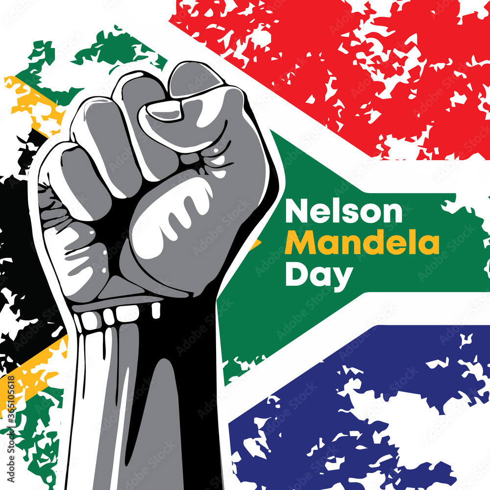Nelson mandela day, international Nelson Mandela day 18 july, vector ...