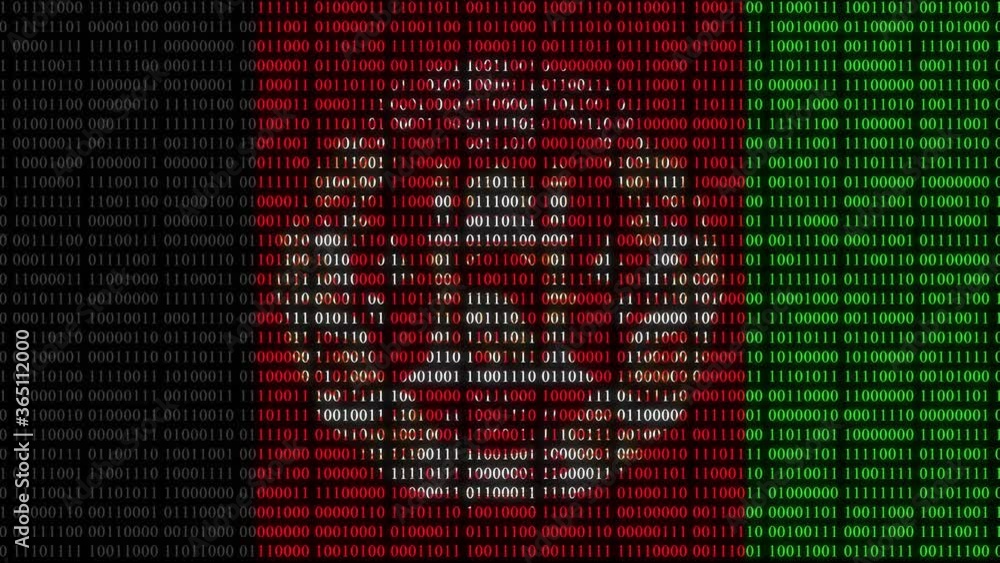 Afghanistan Flag in Digital Binary Numbers cyber style matrix 素材庫影片 ...