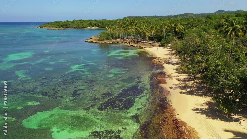 Panoramic view on the beaches of nagua, Maria trinidad sanchez province ...