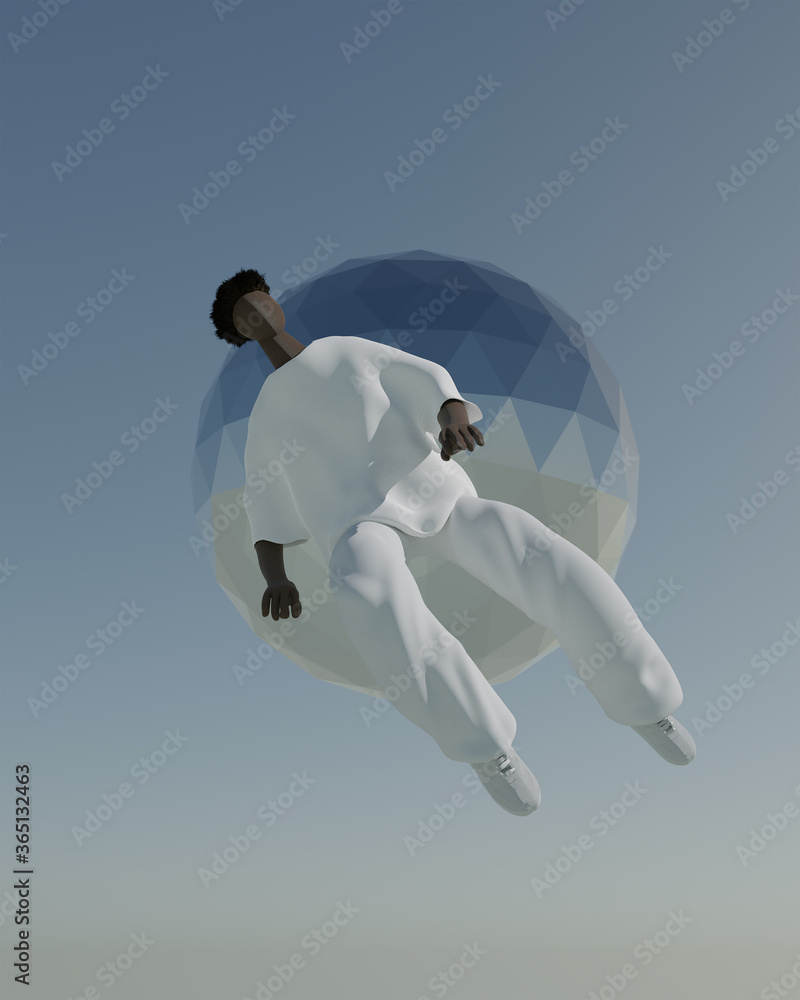 Illustration of man falling in sky Stock Illustration | Adobe Stock