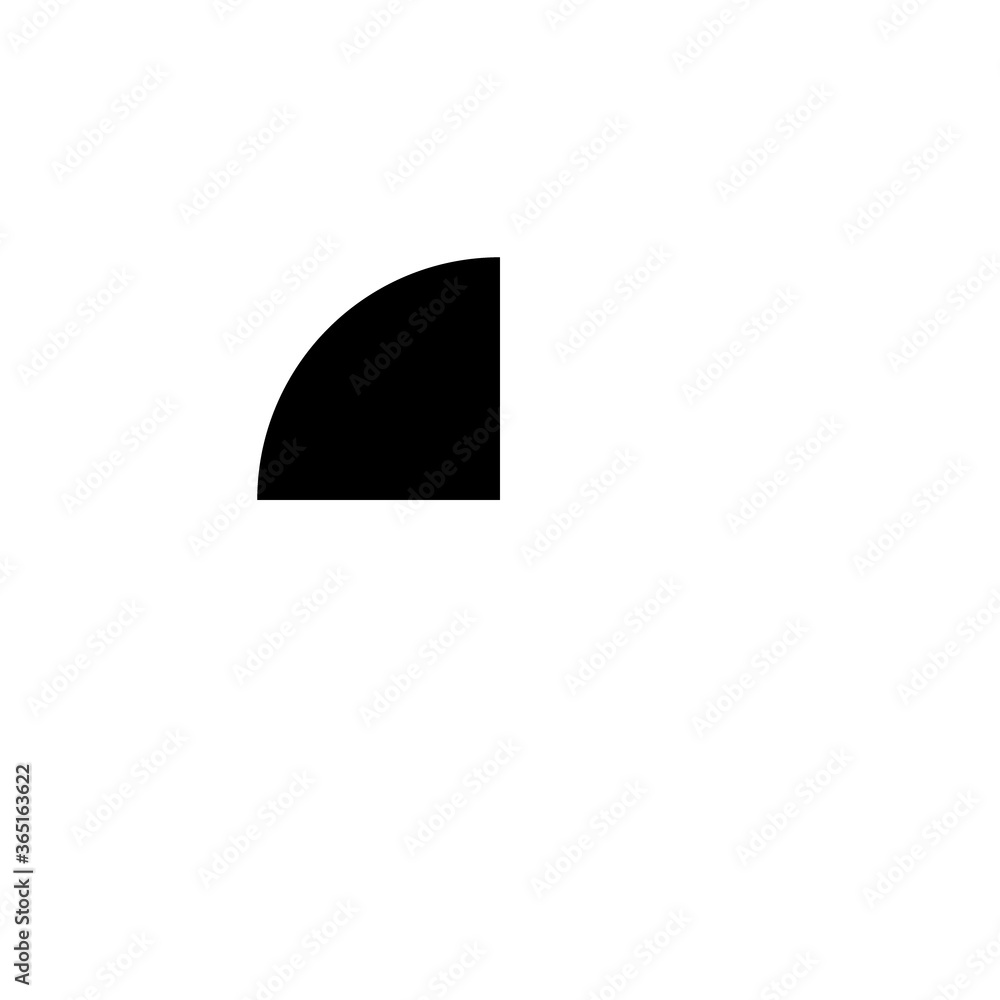 Quadrant, vector illustration isolated on white background. Stock ...