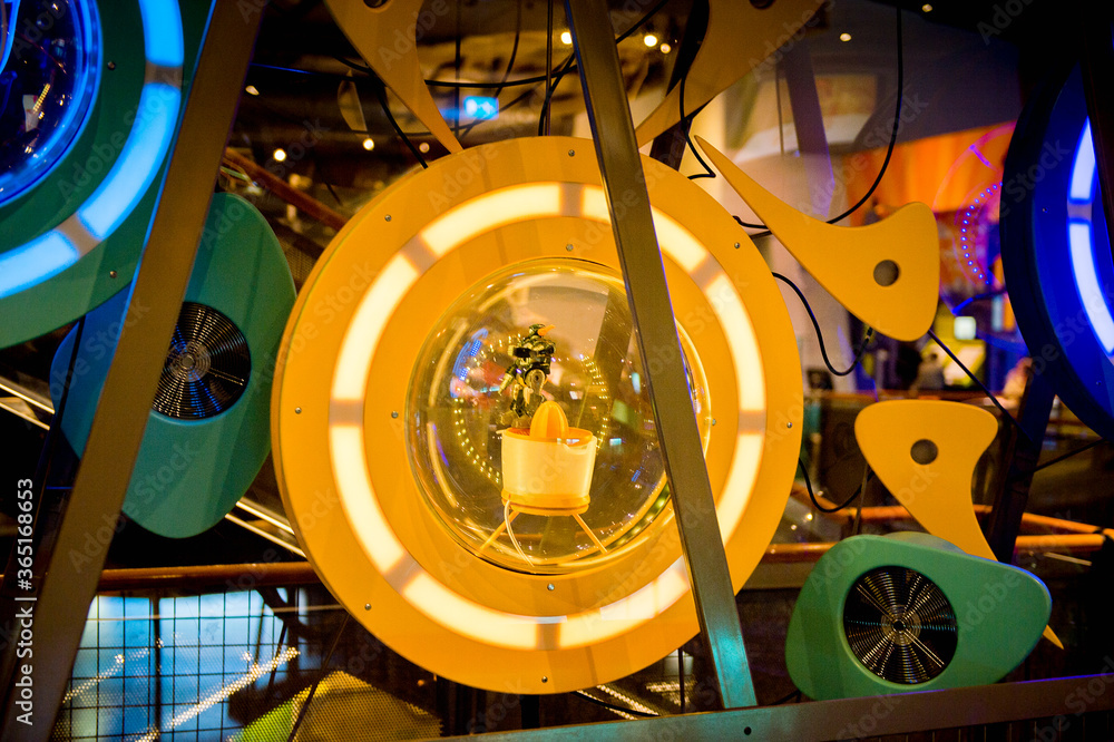 AMSTERDAM, NETHERLANDS - JUN 2, 2015: Interior of the Science Center ...