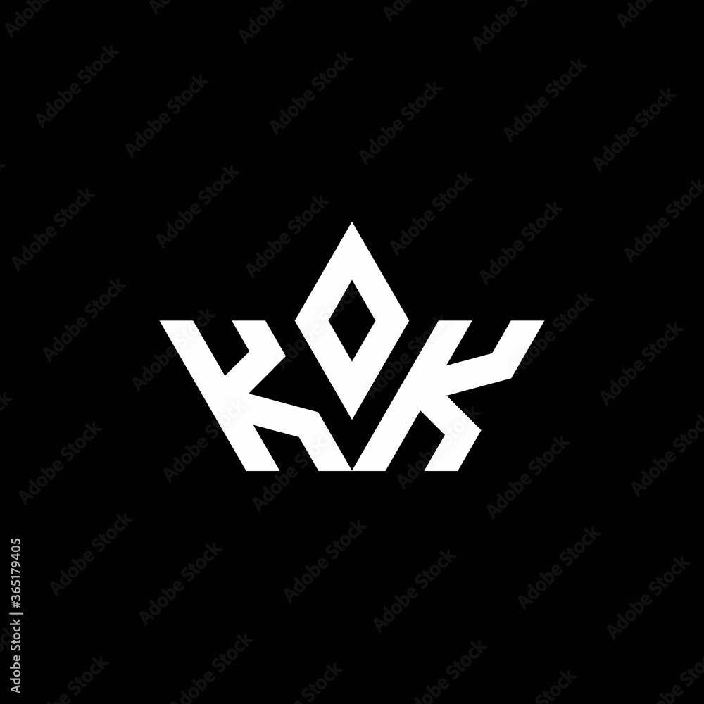 KK monogram logo with crown shape luxury style Stock Vector | Adobe Stock