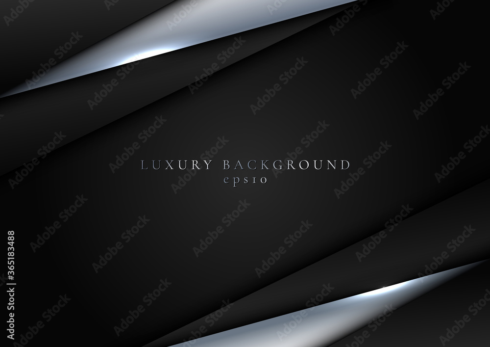 Abstract elegant template black and silver metallic triangle ...