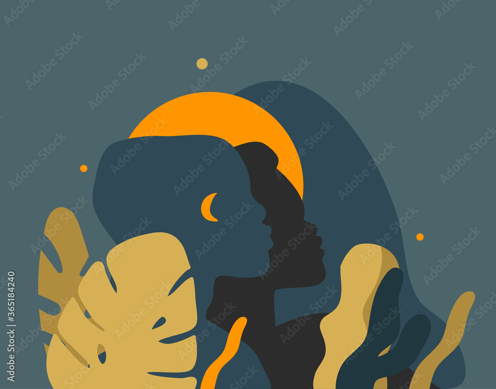 Hand drawn vector abstract stock graphic illustration with young black ...