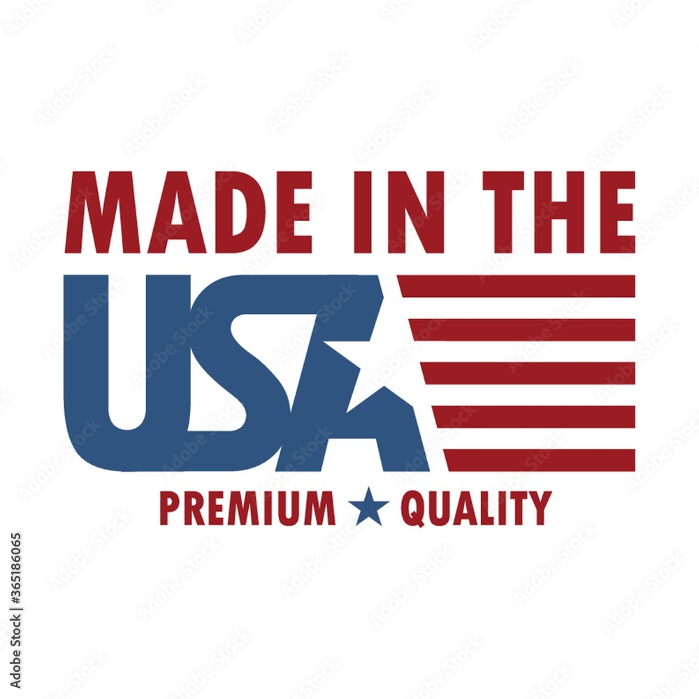 made in usa label Stock Vector | Adobe Stock