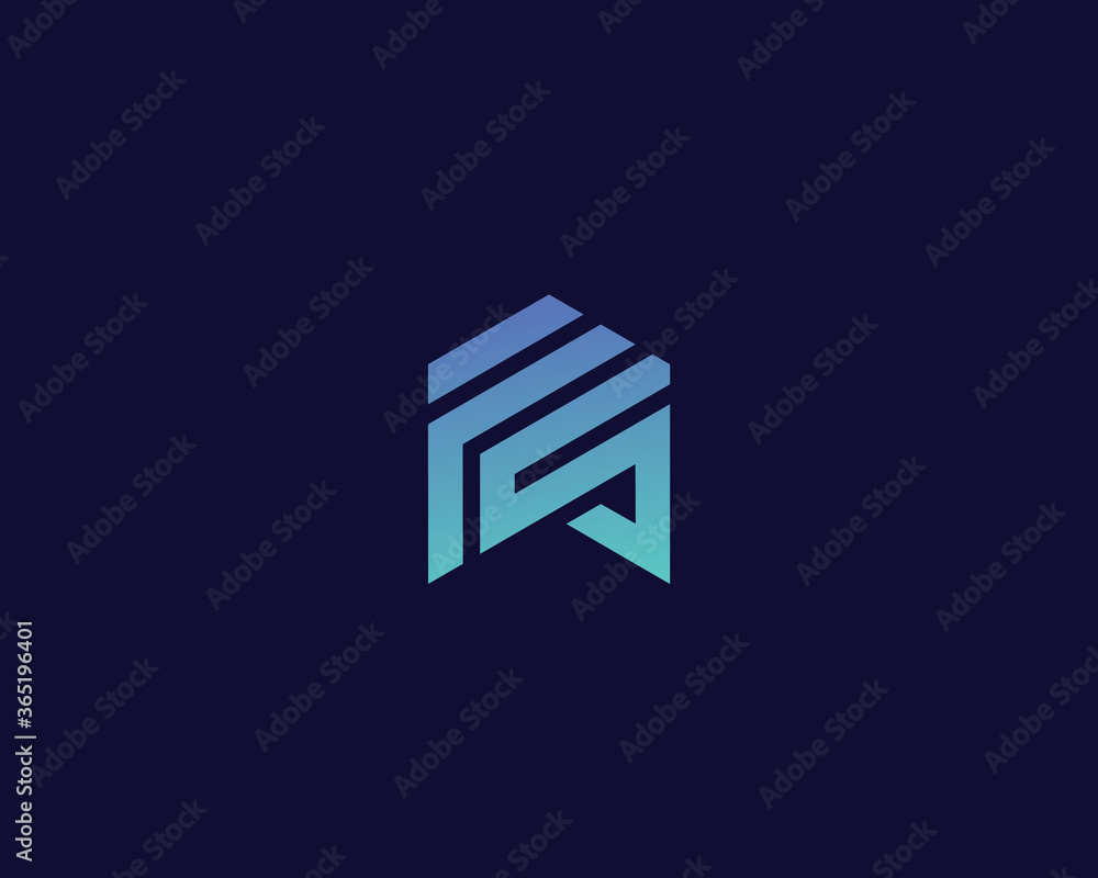 Letter F S logo design. creative minimal monochrome monogram symbol ...