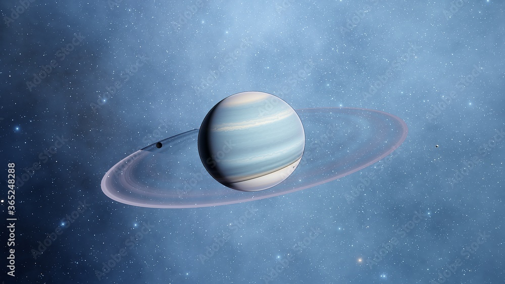 gas giant in space, Neptune-like planet, Saturn-like planet, detailed ...