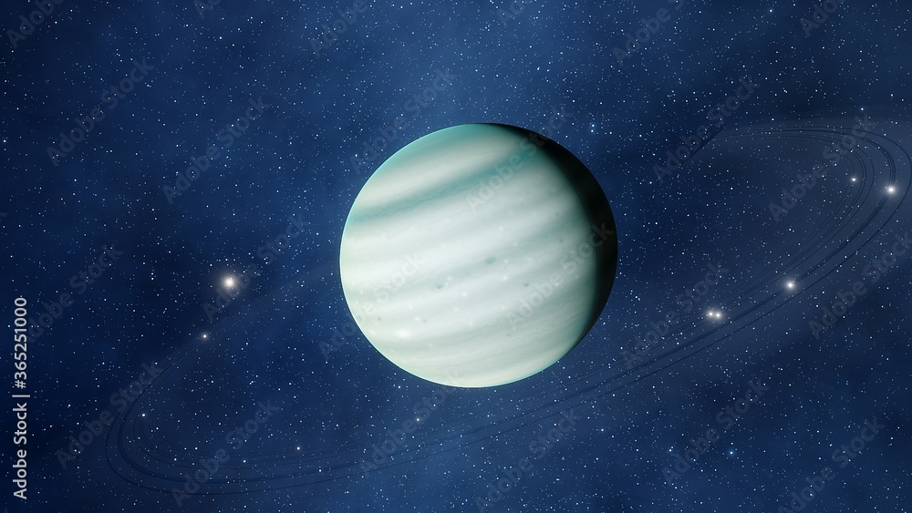 gas giant in space, Neptune-like planet, Saturn-like planet, detailed ...