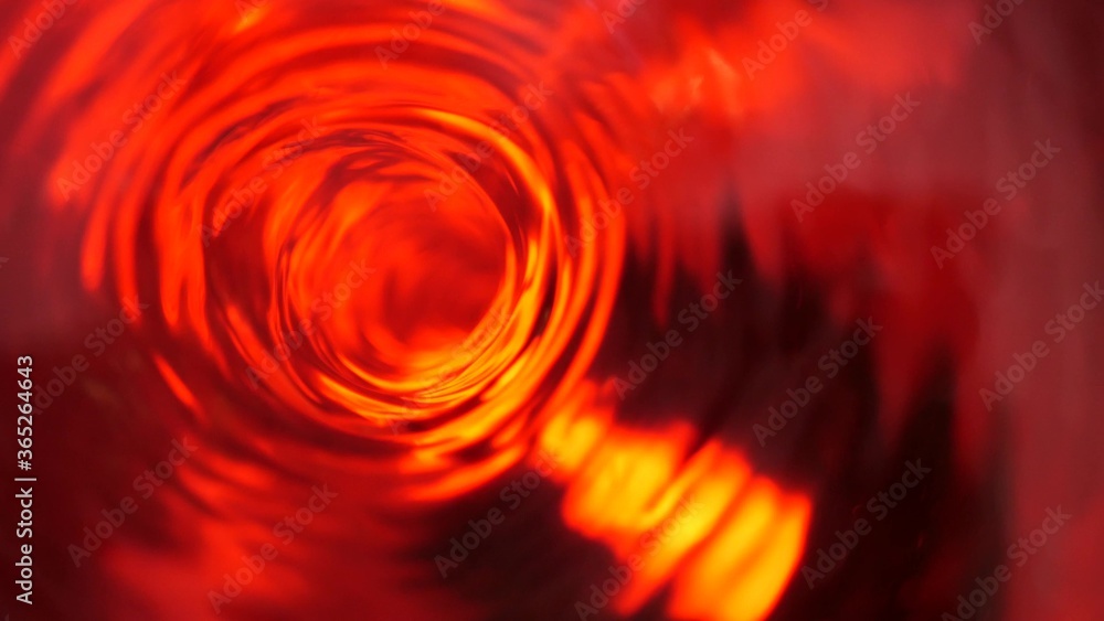 Foto Stock Symbol of hell, inferno and infinity. Red liquid hypnotic ...