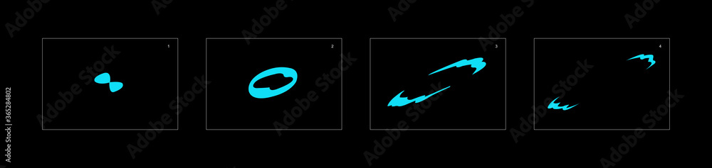 Shine water effect. Water explosion animation effect. Animation sprite ...