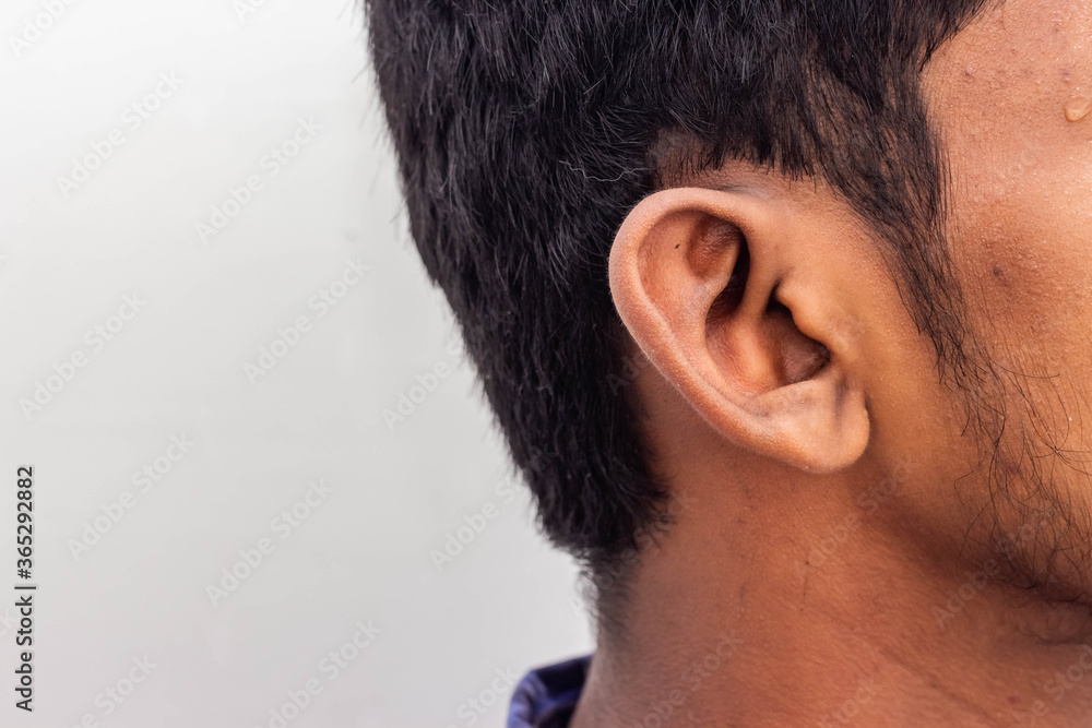 Human Ear - Close up of man ear Its body part helps to hearing sound ...