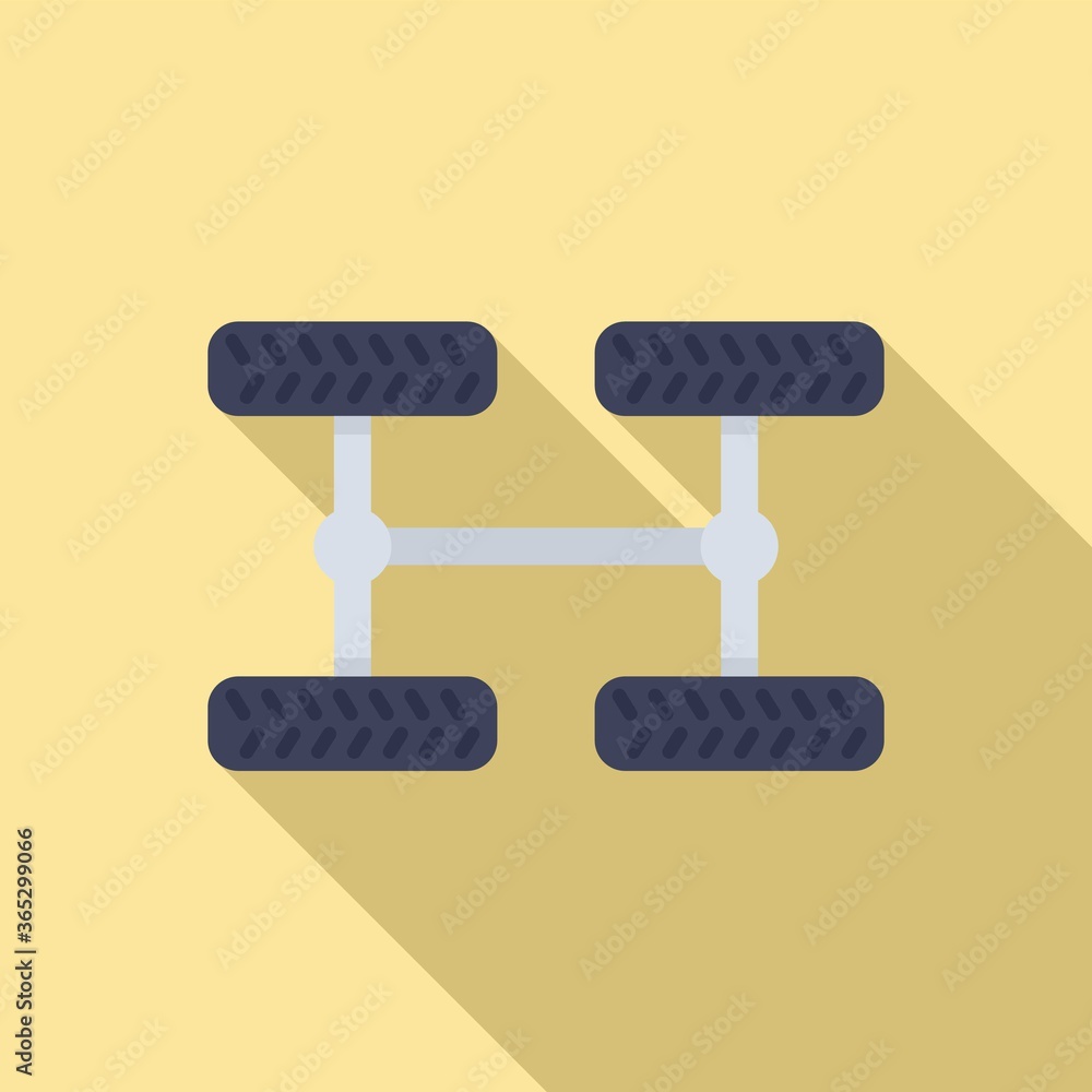 Car chassis icon. Flat illustration of car chassis vector icon for web ...