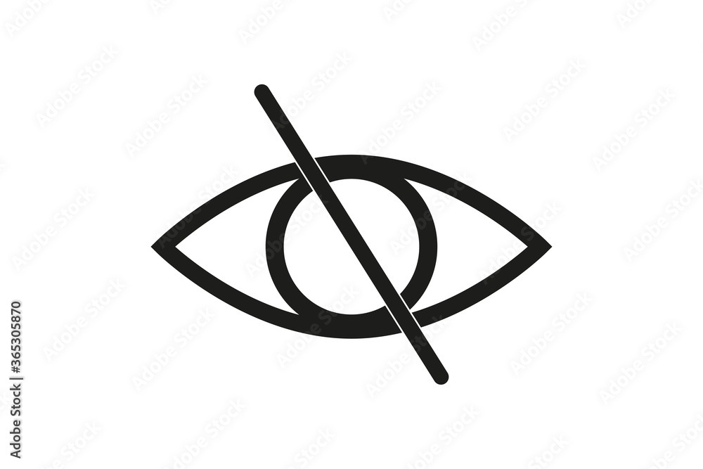 Sensitive content sign , eye . Vector icon. 18 plus content . Censored ...