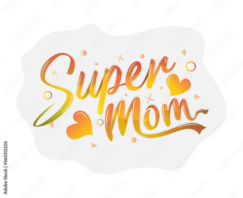 Super mom Vector lettering poster design. Stock Vector | Adobe Stock