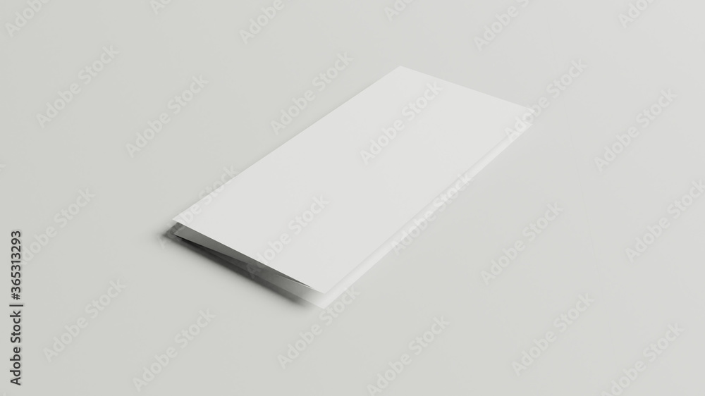A4 Z-Fold Brochure Mockup -3D illustration ilustração do Stock | Adobe ...
