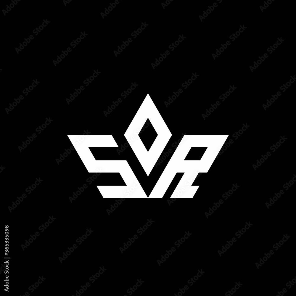 SR monogram logo with crown shape luxury style Stock Vector | Adobe Stock